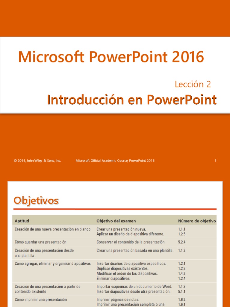 Power Point 2016 Lesson 02 | PDF | Microsoft PowerPoint | Microsoft Word