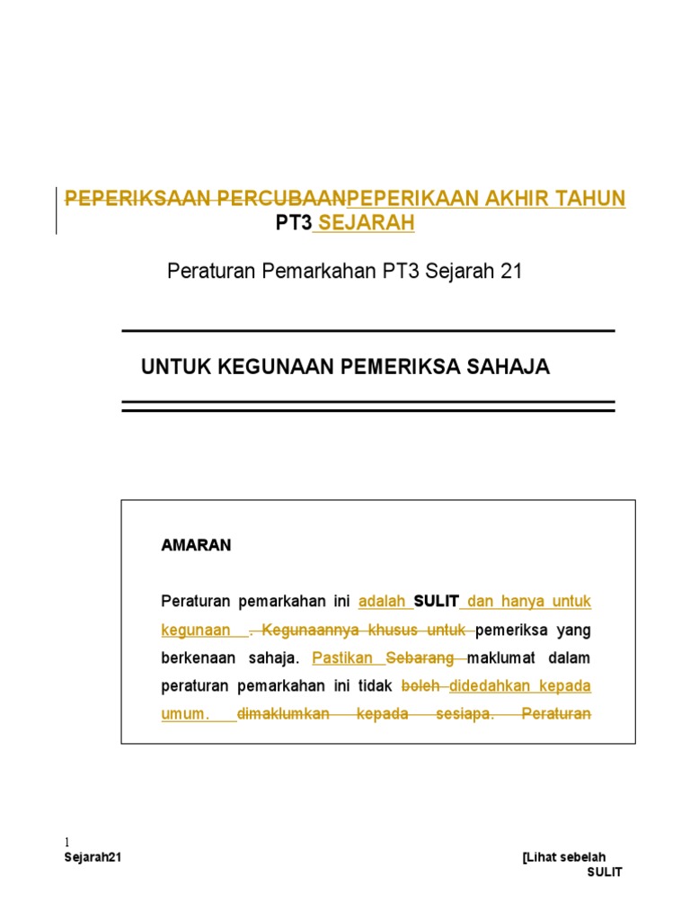 Skema Pemarkahan | PDF