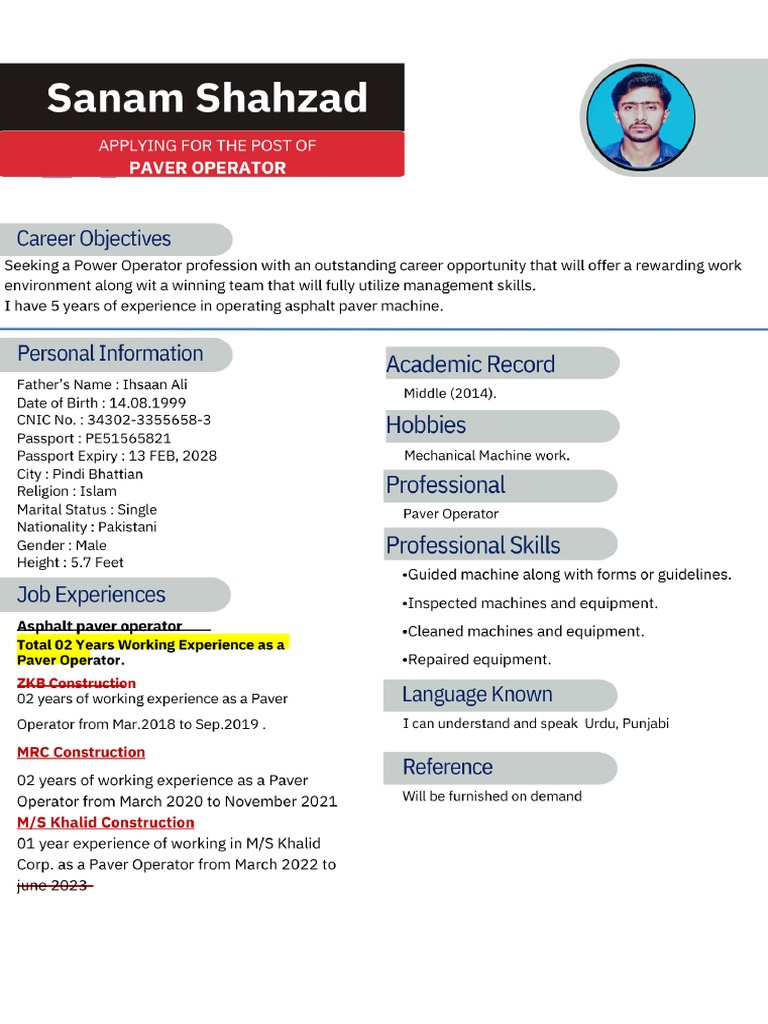 CV Sample For All Type of Categories PDF | PDF