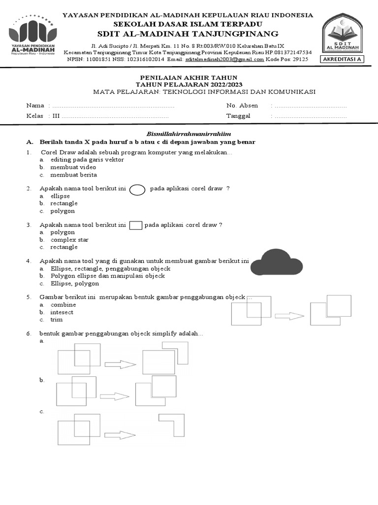 SOAL PTS TIK Kelas 3 GENAP | PDF