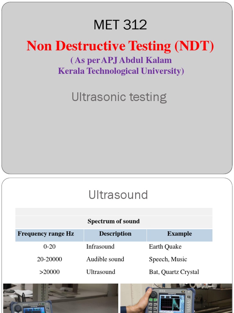 Module 4 Ultrasonic Testing | PDF | Waves | Sound
