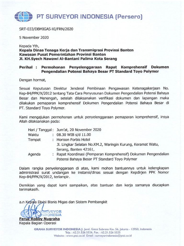 Rapat Pengendalian Bahaya PT Standard Toyo | PDF | Sains & Matematika ...