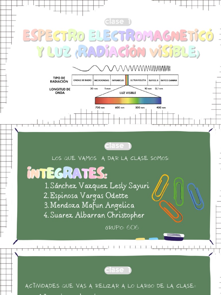 Espectro Electromagnetico, Luz (Radiación Visible) | PDF | Radiación ...