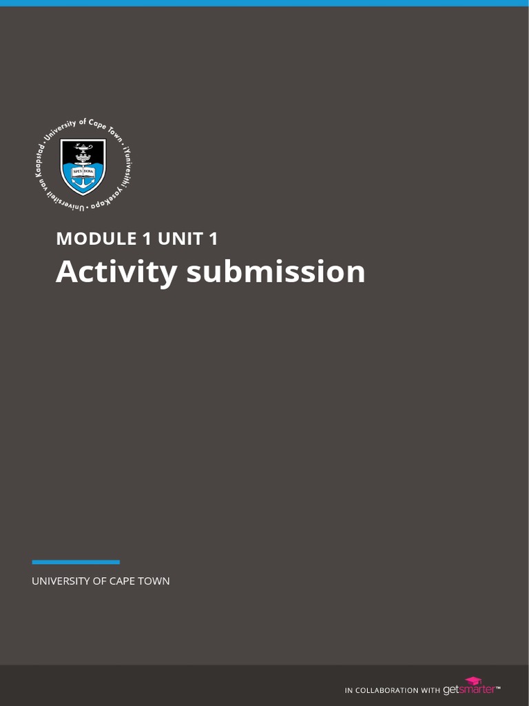 UCT PDI M1U1 Activity Submission | PDF | Plagiarism | Cognitive Science