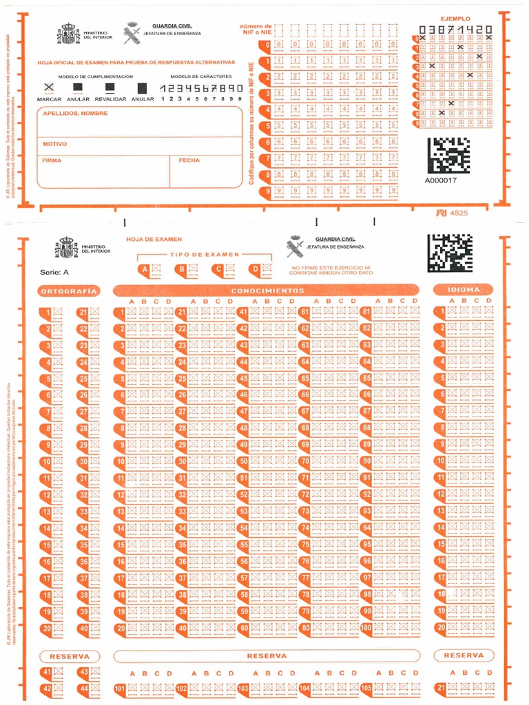 Hoja de Respuestas | PDF