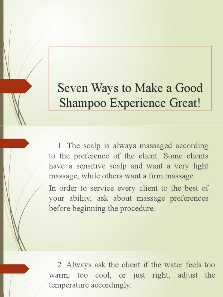 Enhancing the Shampoo Experience | PDF