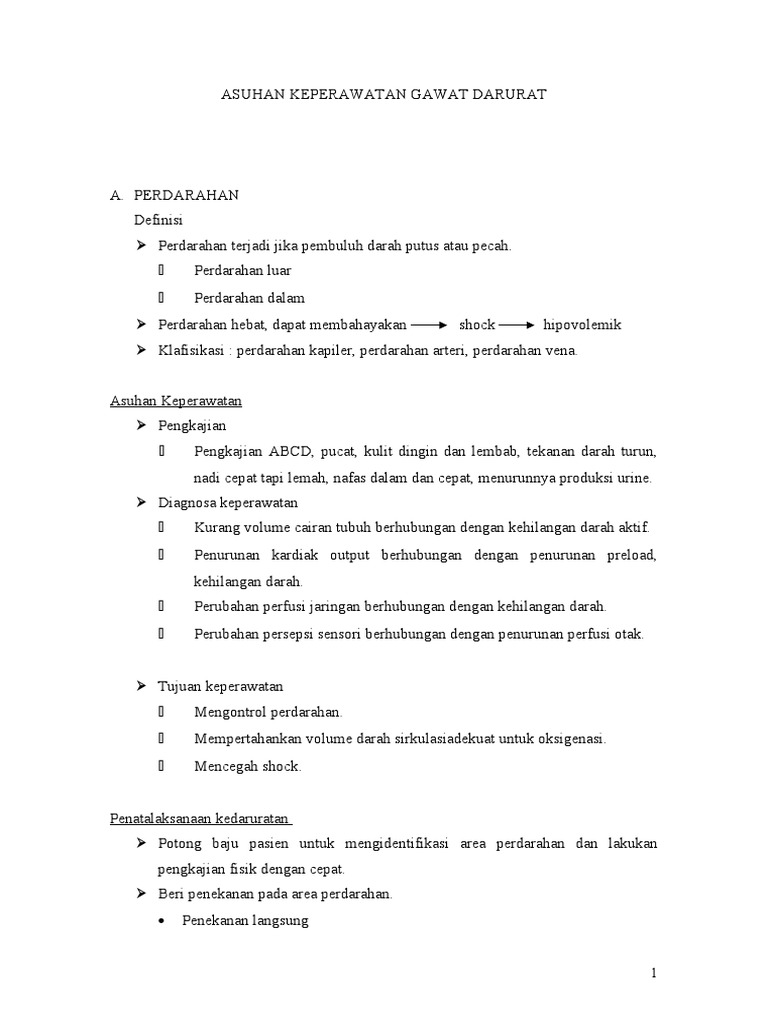 Asuhan Keperawatan Gawat Darurat | PDF