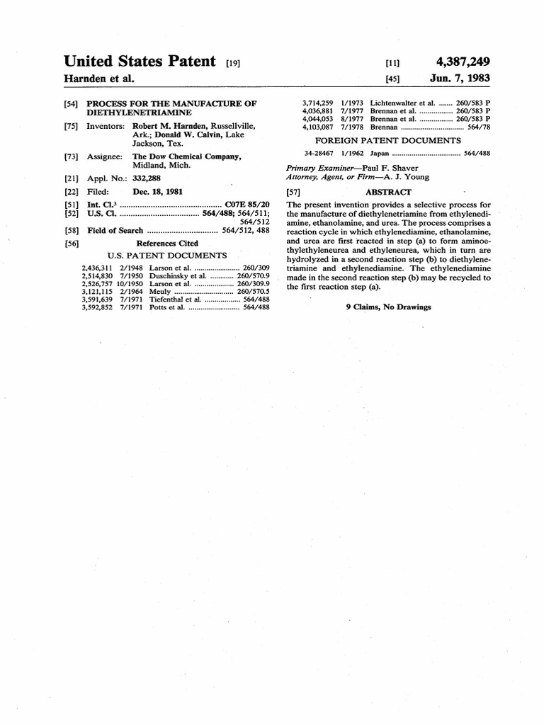 DETA生产工艺 | PDF | Urea | Hydroxide