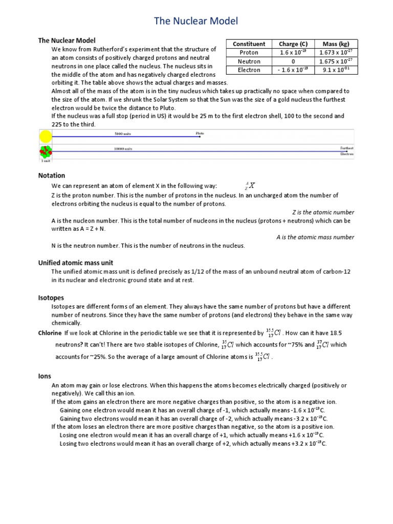 7.1 Discrete Energy and Radioactivity Notes | PDF | Teaching Methods ...