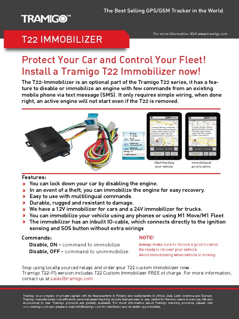 T22-Immobilizer One Pager ENG | PDF | Vehicle Technology | Land Vehicles
