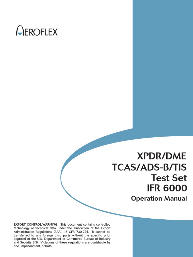 IFR 6000 Manual | PDF | Electrical Engineering | Electronics