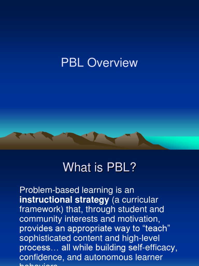 Introduction To PBL | Download Free PDF | Learning | Psychological Concepts