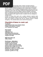 Crash Cart Medication Checklist | PDF