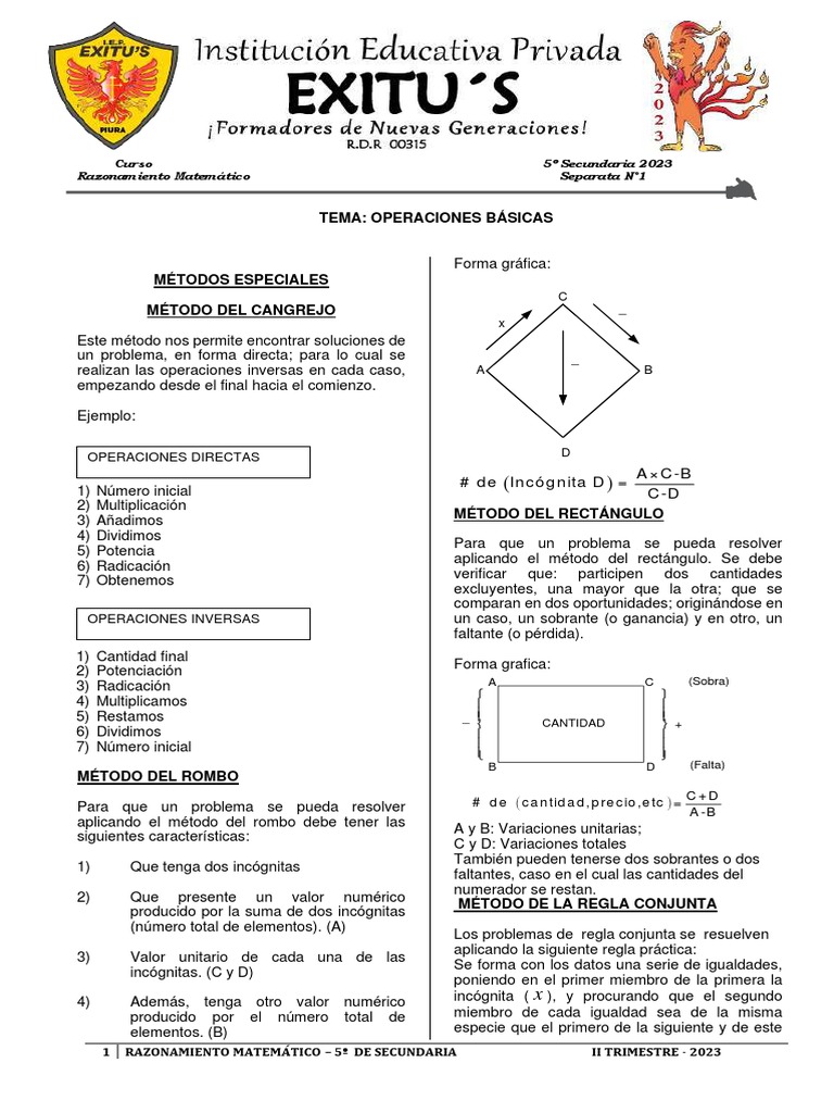 Sec23 5° Raz - Mate1 | PDF