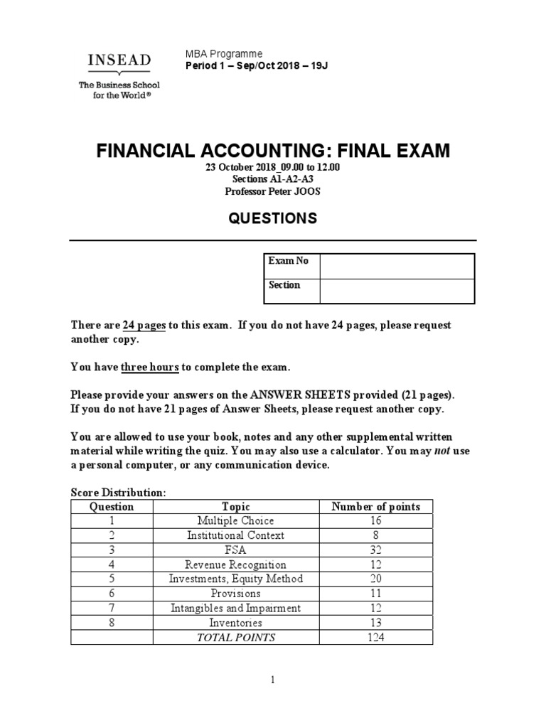 R2.0 - FA - Exam FA PRJ P1SepOct2018 Questions | PDF | Equity (Finance ...
