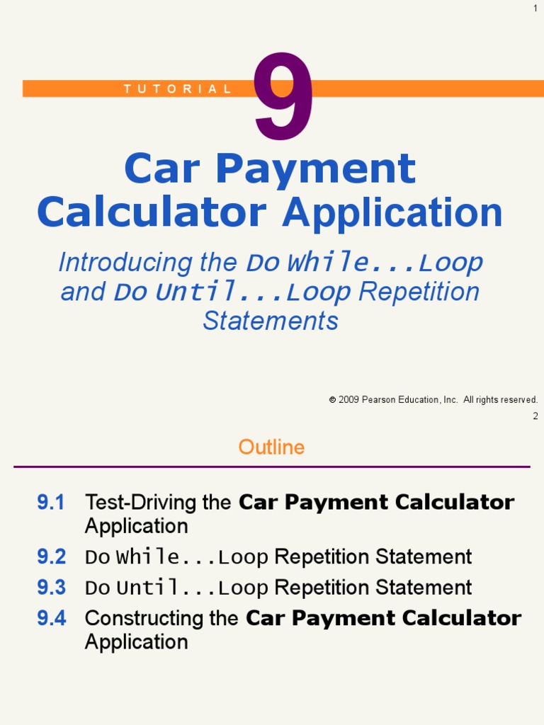 Car Payment Calculator Tutorial | PDF | Control Flow | Interest