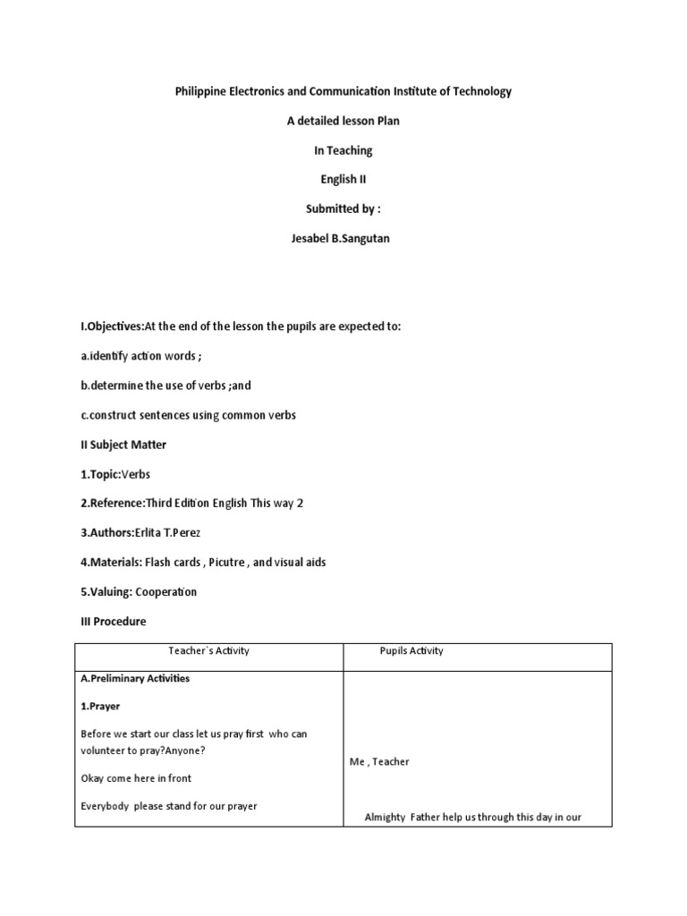 English Demo | PDF | Teachers | English Language