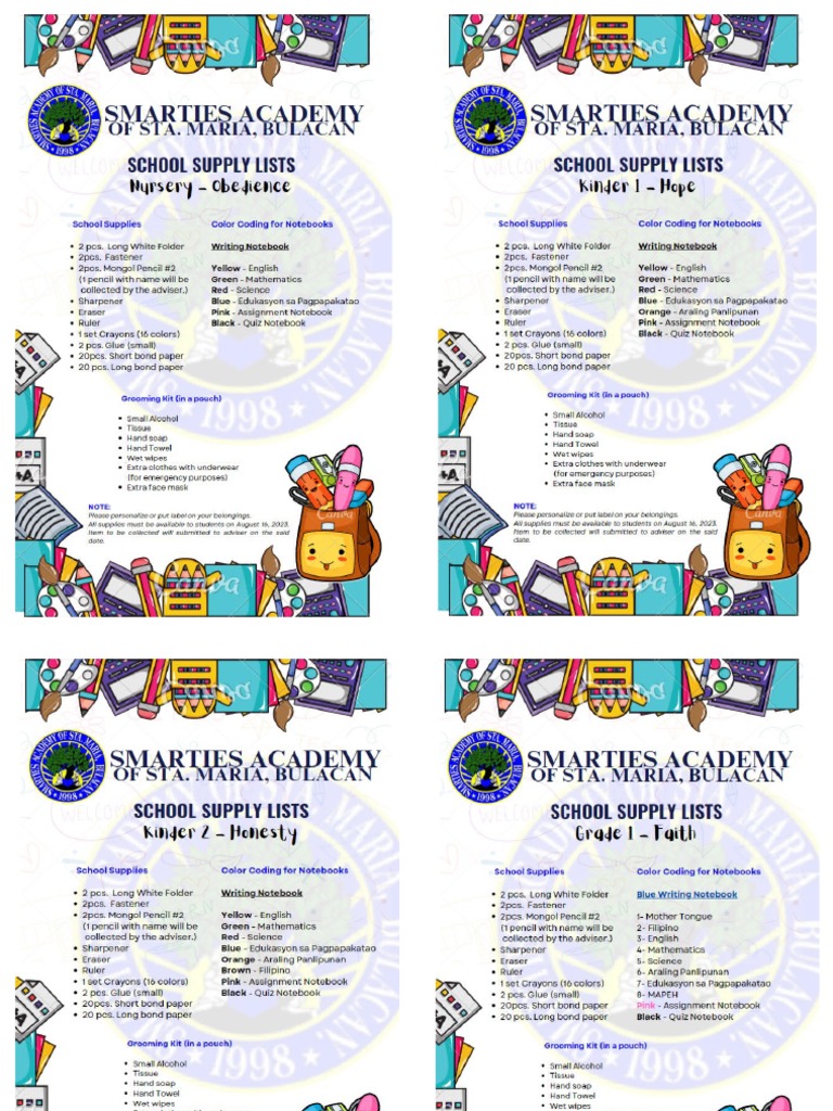 School Supplies | PDF