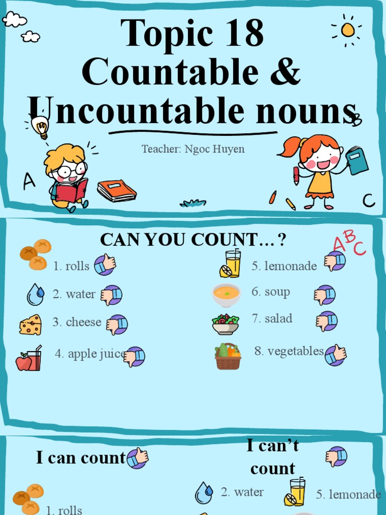 Topic 18. Countable and Uncountable Noun | PDF