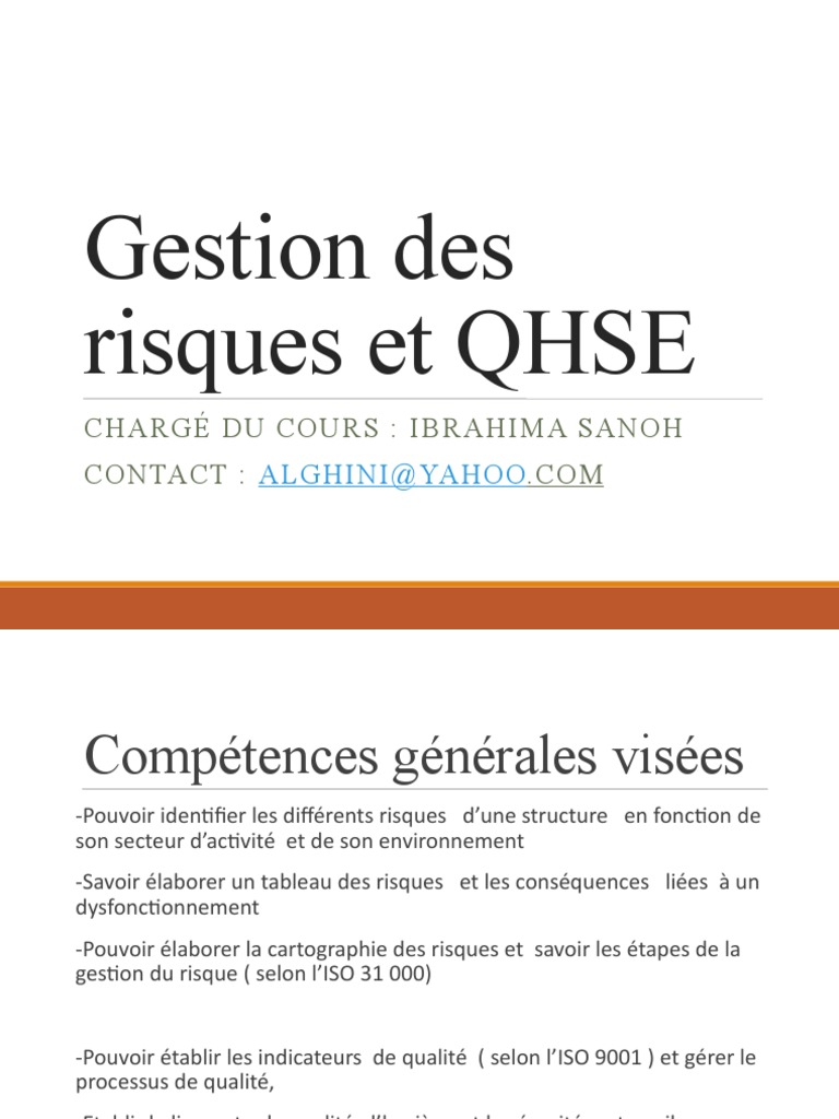 Gestion Des Risques | PDF