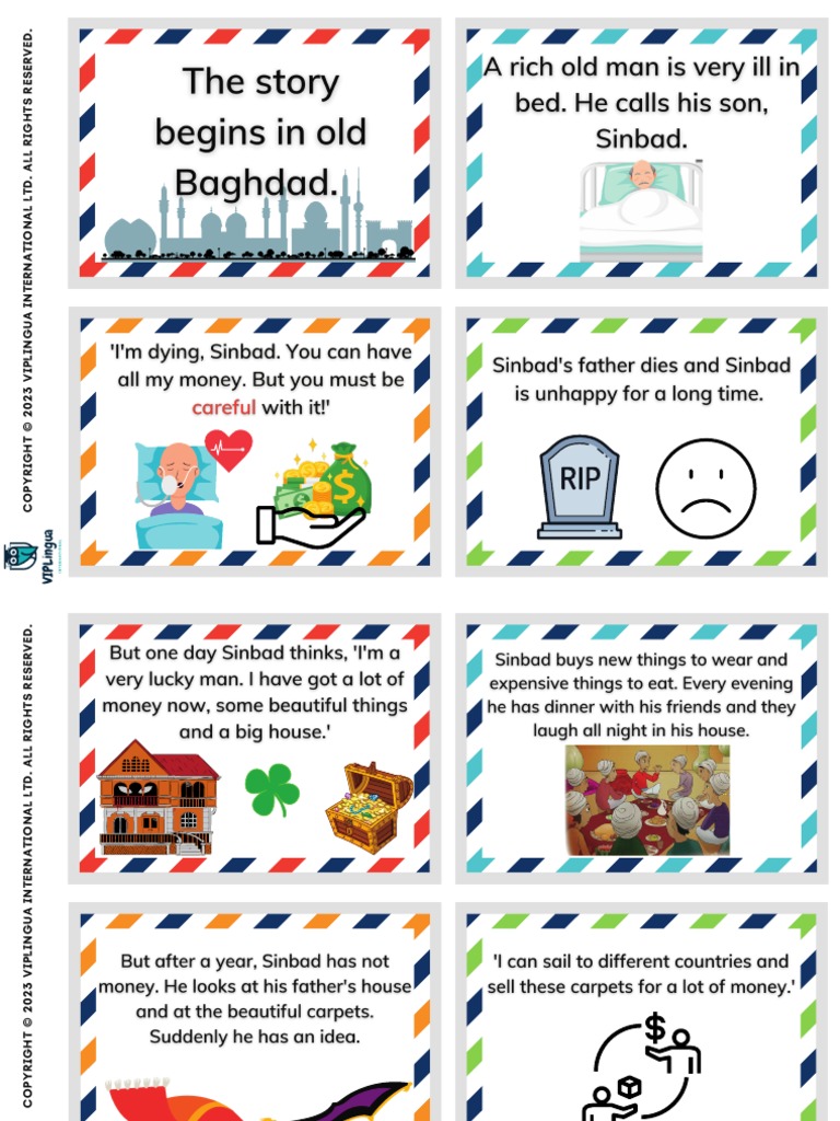 Sinbad - Part 1 - Story Telling - Flashcards | PDF