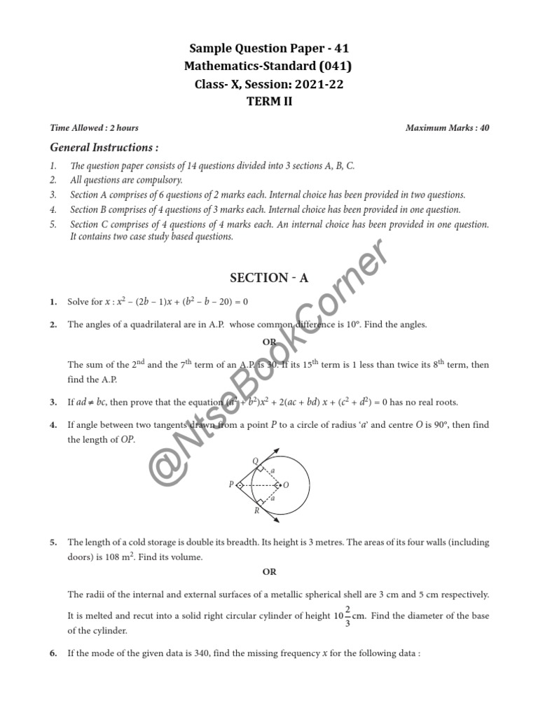 Maths Paper 1 Solution | Download Free PDF | Circle | Quadratic Equation