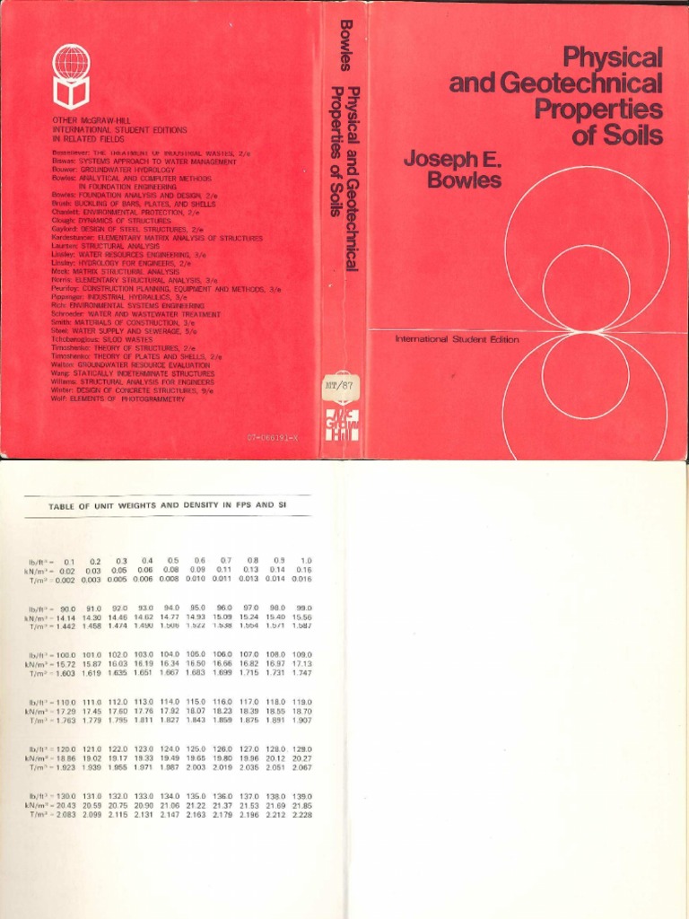 Bowles Physical and Geotechnical Propert | PDF