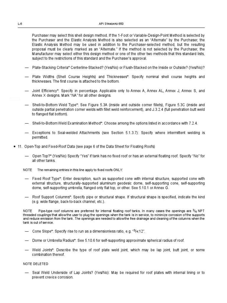 API 650 Tank Design Guide | PDF | Welding | Construction