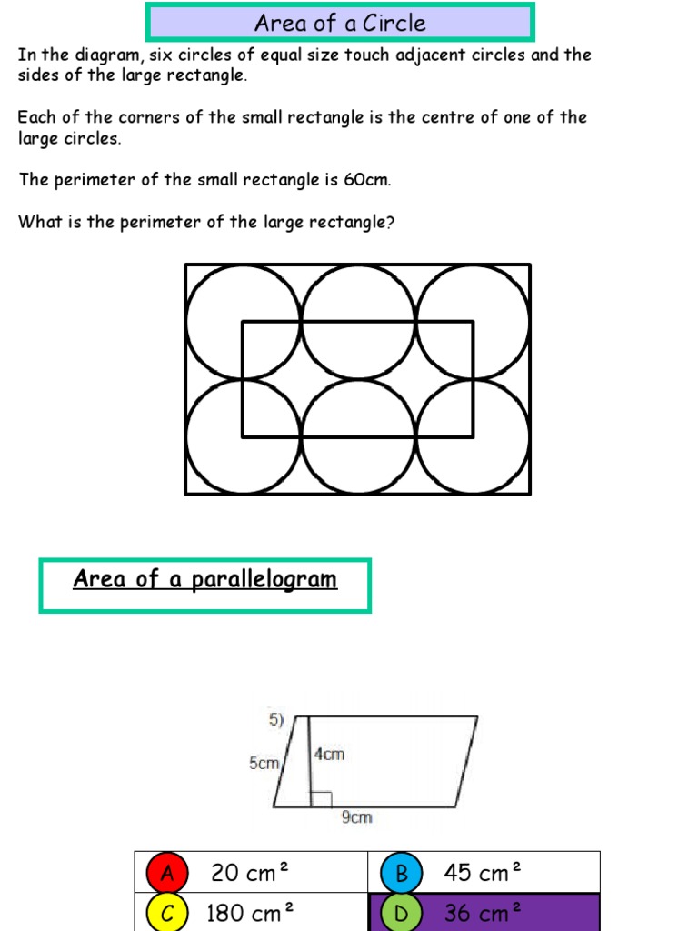 Circle - Area | PDF | Area | Circle