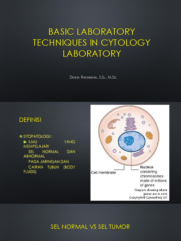 Basic Laboratory Techniques in Cytology Laboratory | PDF