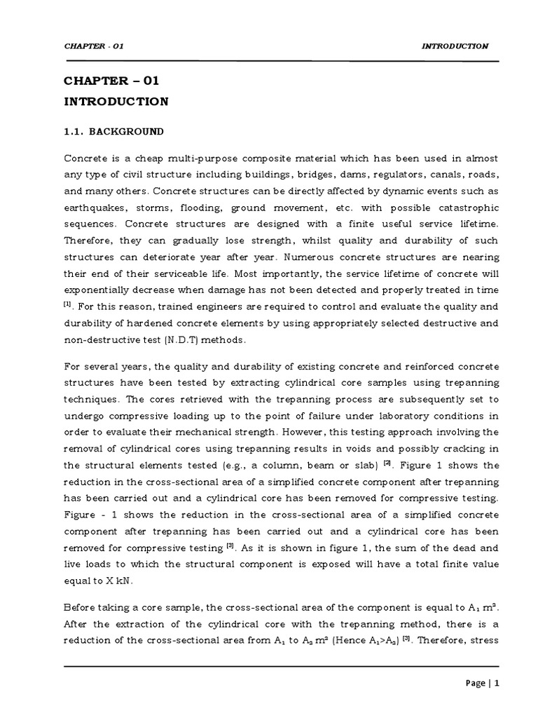 Chapter - 01 (Introduction) | PDF | Concrete | Strength Of Materials