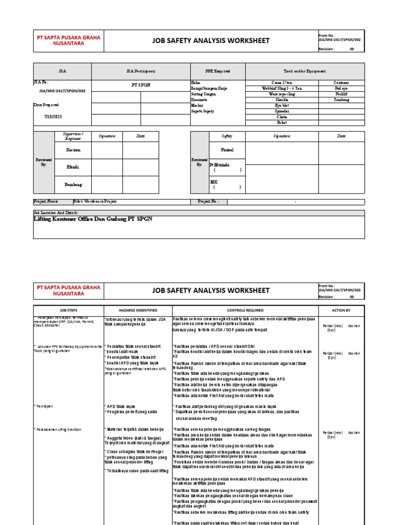 Jsa Lifting Counter PT SPGN | PDF
