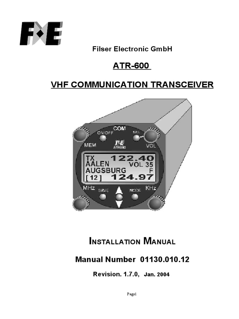 Filser Atr600 Im | PDF