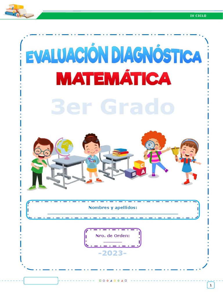 Evaluación Diagnóstica 3° - Matemática 2023 (2456) | PDF