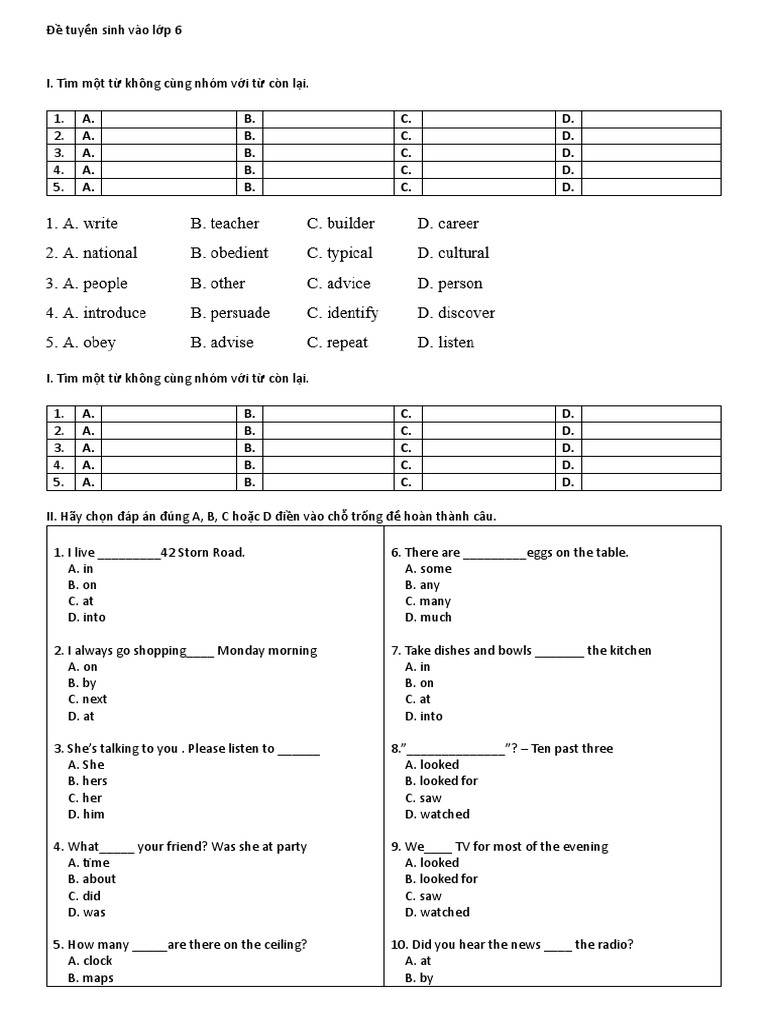 Practice Test Template | PDF