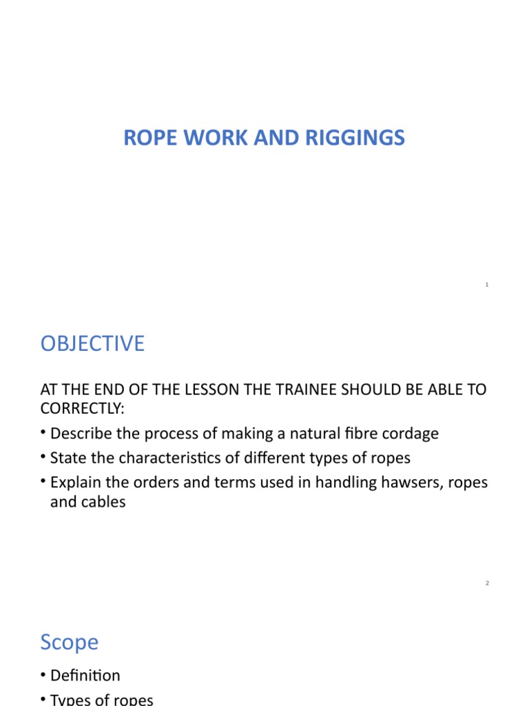 Ropework and Rigging | PDF