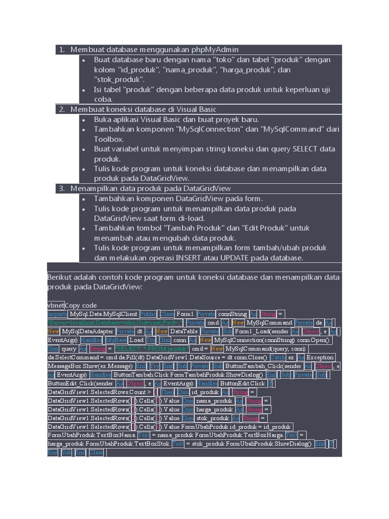 Membuat Database Menggunakan phpMyAdmin | PDF | Pengelolaan Keuangan & Uang | Komputer
