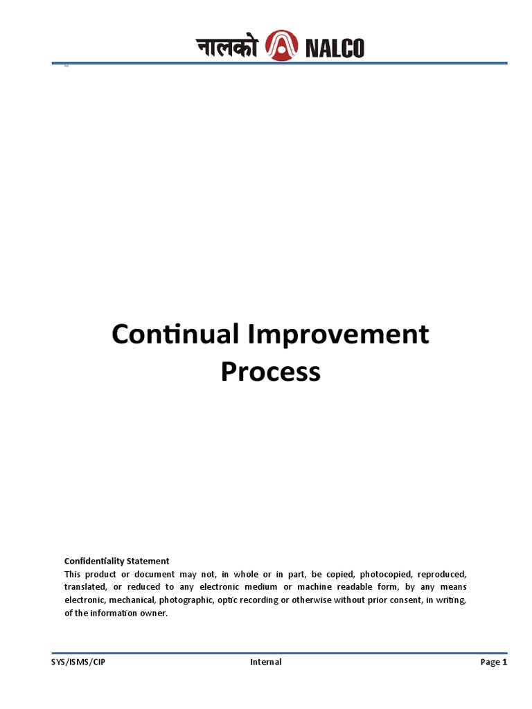 Continual Improvement Process Overview | PDF