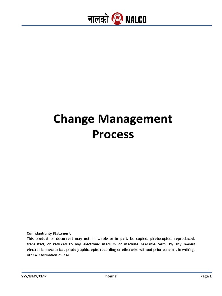 CMP-Change Management Process V1.0 | PDF | Information Technology Management | Computer Science