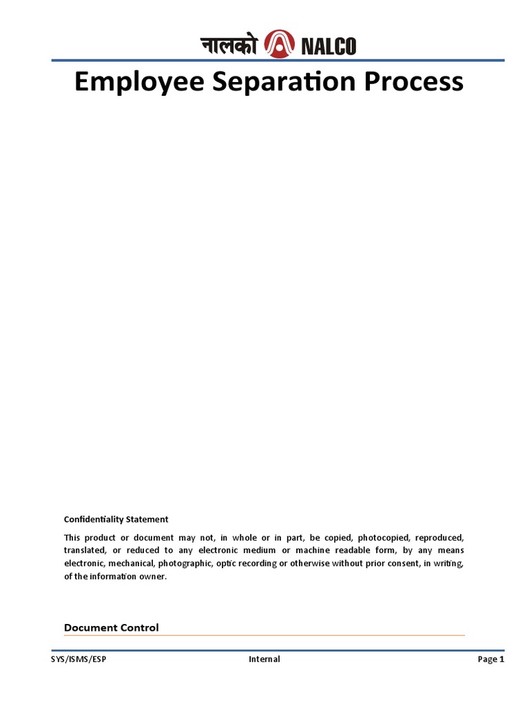 ESP-Employee Separation Process V1.0 | PDF | Information Security ...