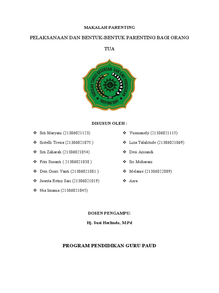 Makalah Parenting Kelompok 1 (1) - 1 | PDF