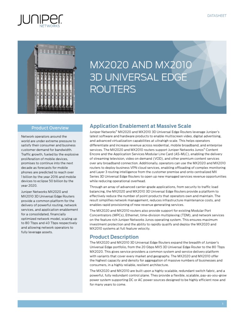MX2000 Series Ethernet Services Routers Datasheet | PDF | Virtual Private Network | Computer Network