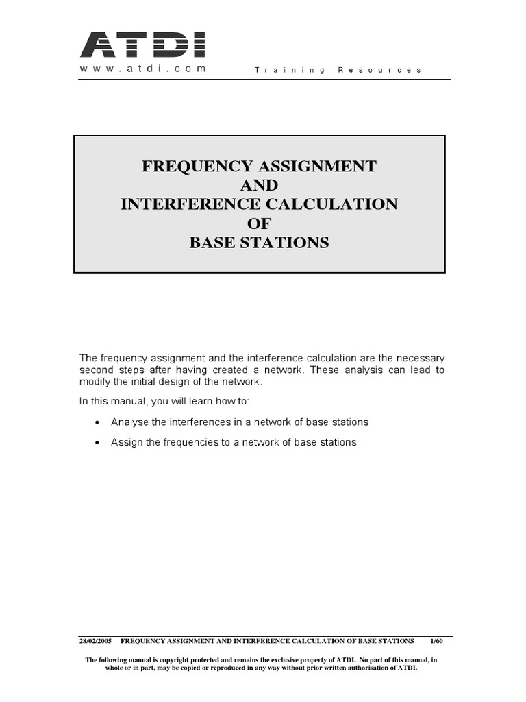 Frequency Assignment And Interference Analysis Pdf Antenna Radio Decibel 