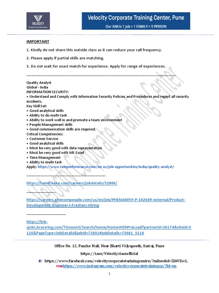 VCTC SoftwareTestingJobs 20.04.23 | PDF | Selenium (Software ...
