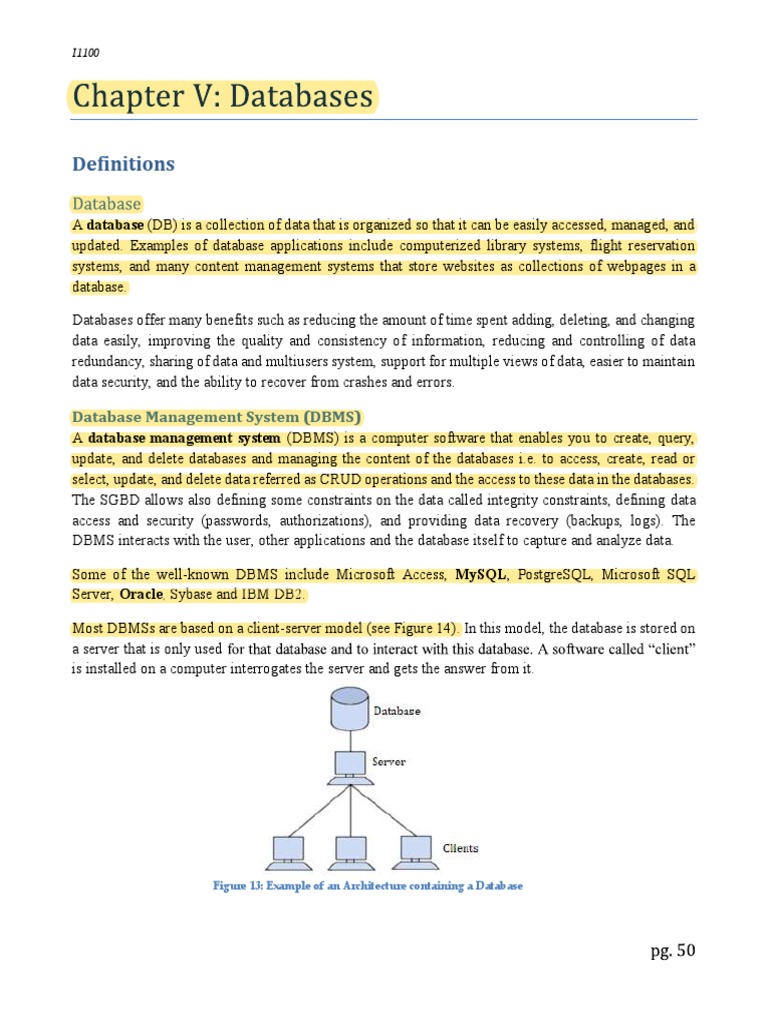 Chapter 5 (Database) | PDF | Databases | Information Technology Management