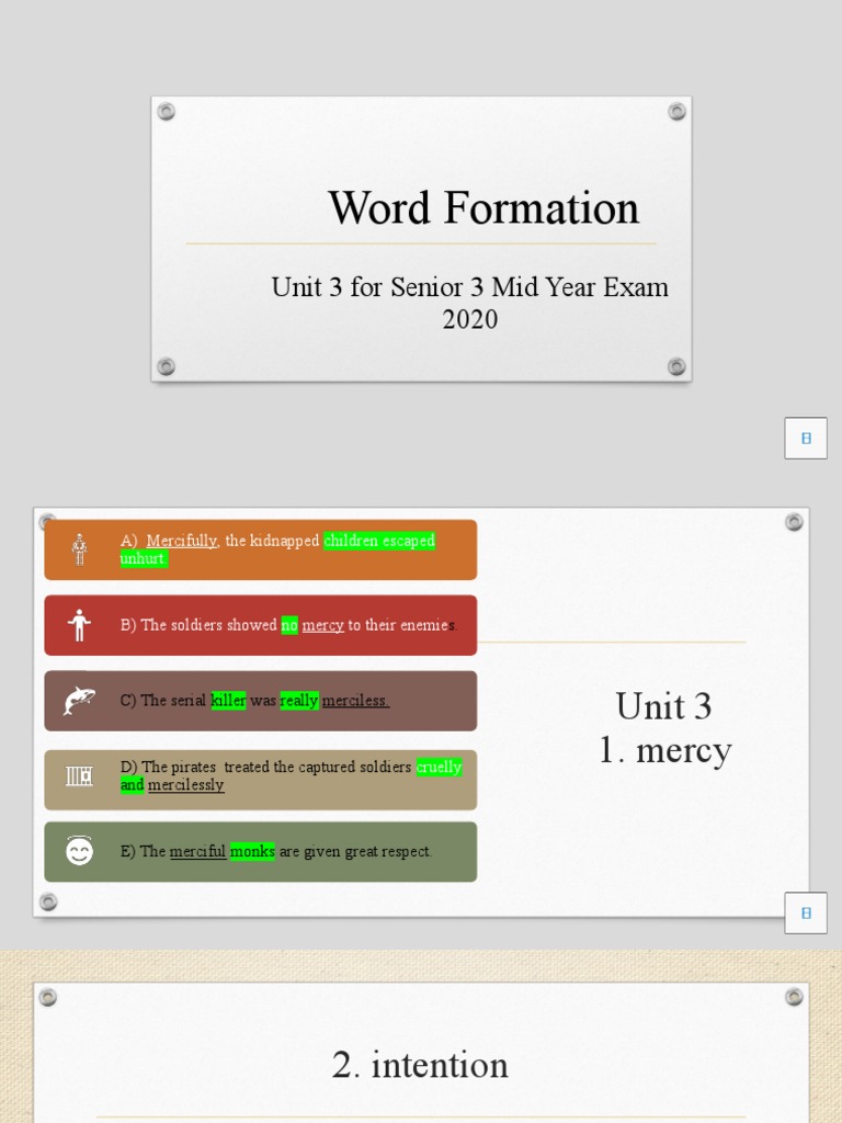 Word Formation Exercises for Exams | PDF