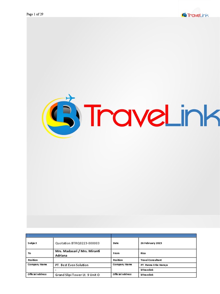 Quotation BTRQ0223-000003 PT Best Solution - Besti | PDF