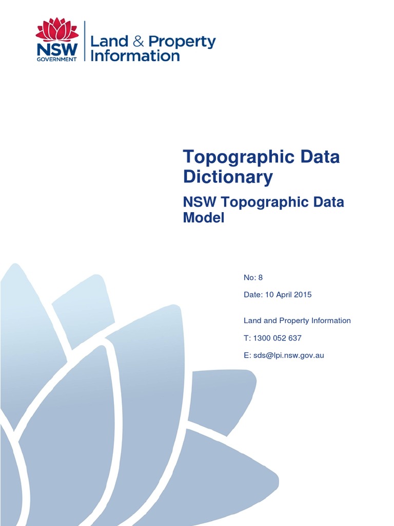 Topographic Data Dictionaryv8 | PDF