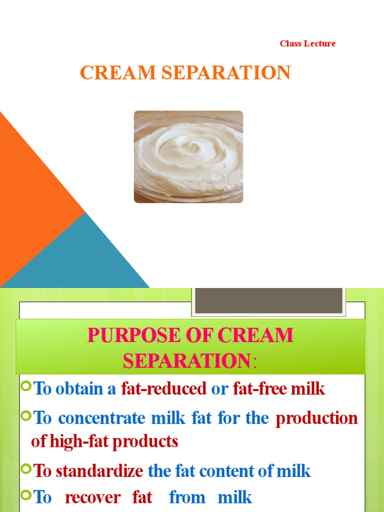 Cream Separation | PDF