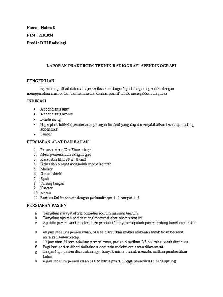 Apendiccografi | PDF | Kajian Bahasa Asing | Kesehatan Holistik